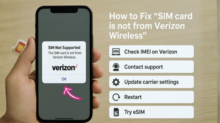 How to Fix “SIM card is not from Verizon Wireless” – Unloky